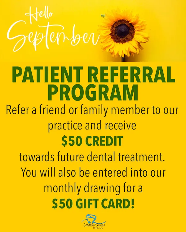 Patient Referral Program - Creative Smiles Dentistry
